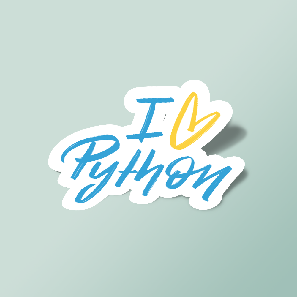خرید و قیمت استیکر i love python | ترب