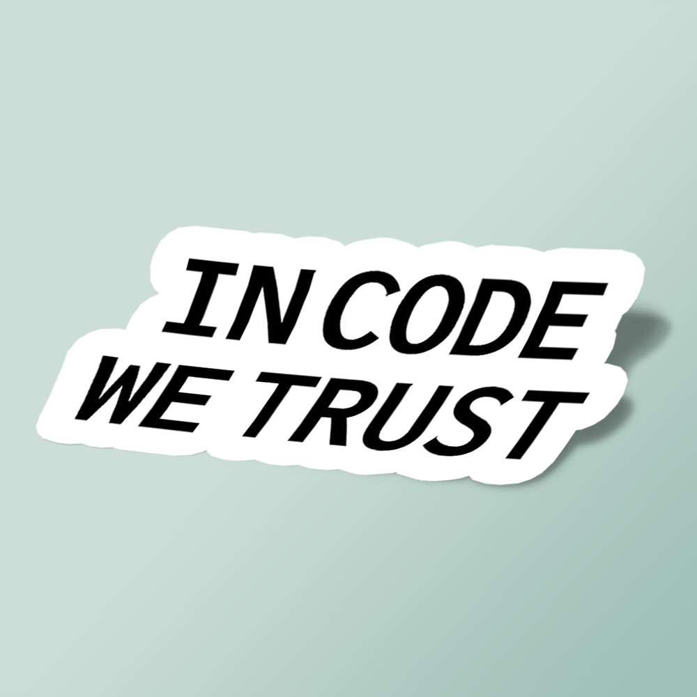 خرید و قیمت استیکر IN CODE WE TRUST | ترب