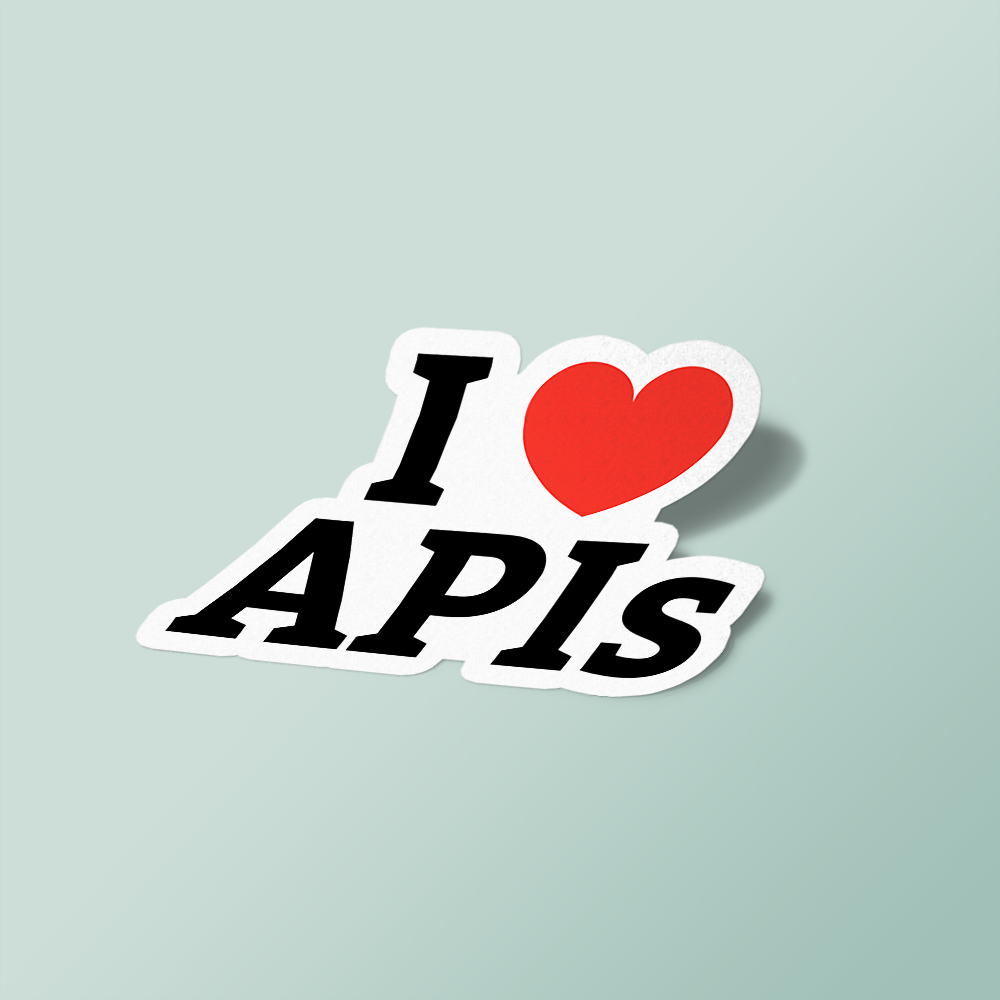 خرید و قیمت استیکر i love APIs | ترب
